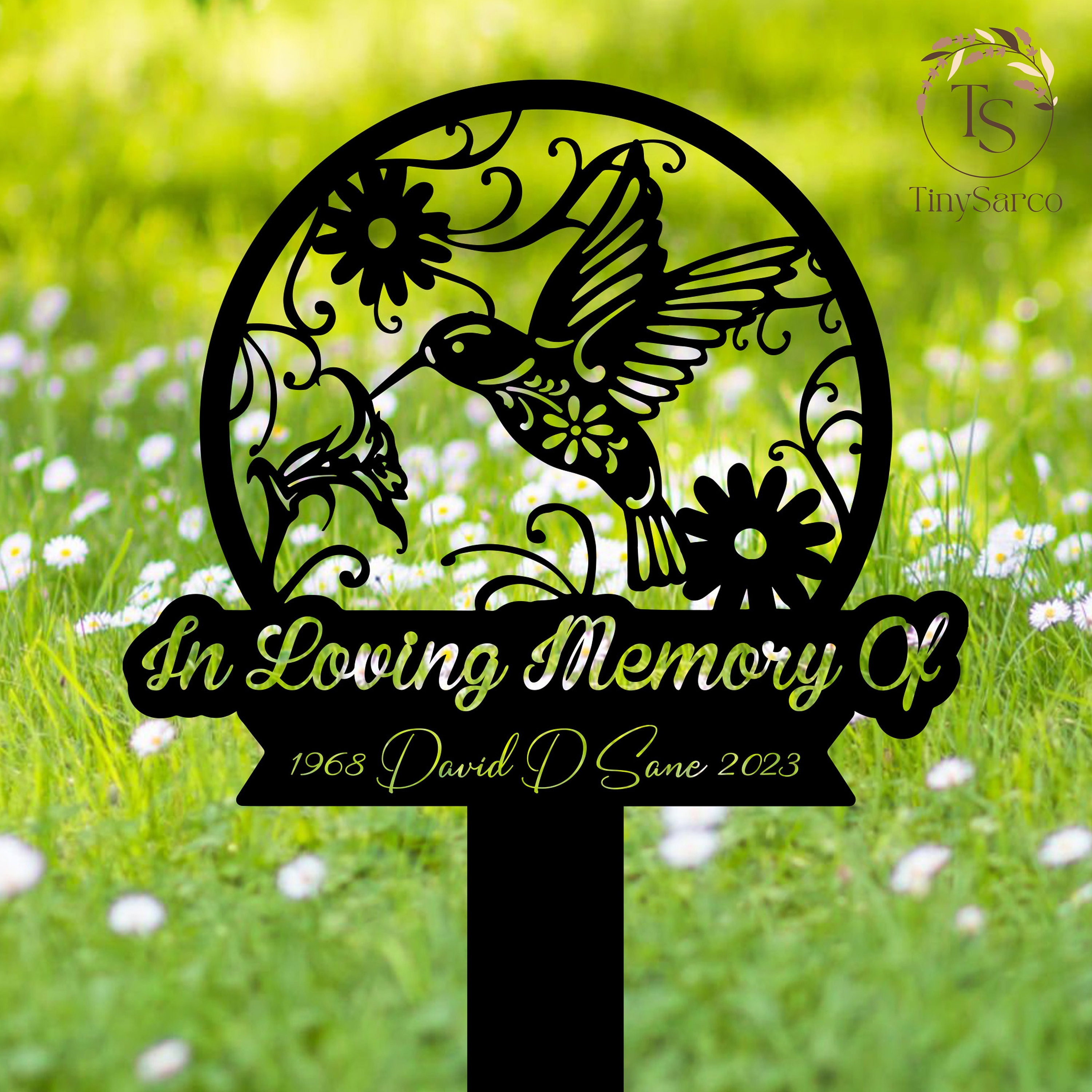 Personalized Hummingbird Memorial Stake, in Loving Memory, Hummingbird ...