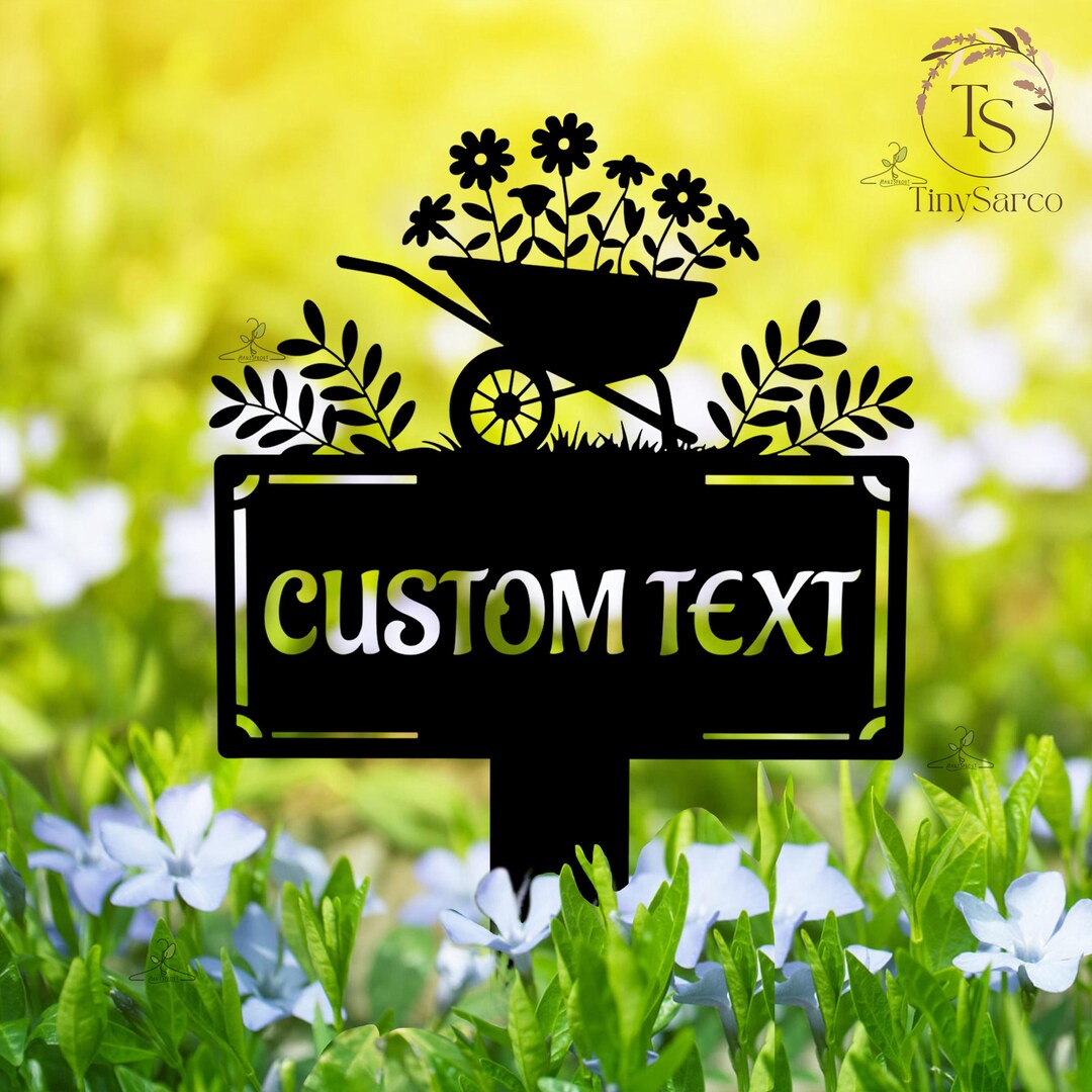 Custom Garden Stake Sign,metal Garden Sign With Stake,personalized ...