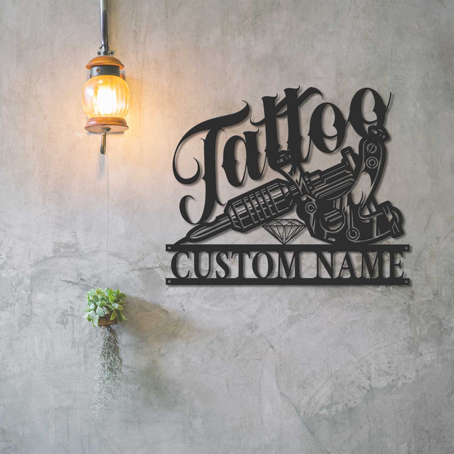 Custom Tattoo Artist Metal Wall Art LED Light, Tattoo Sign Gift ...