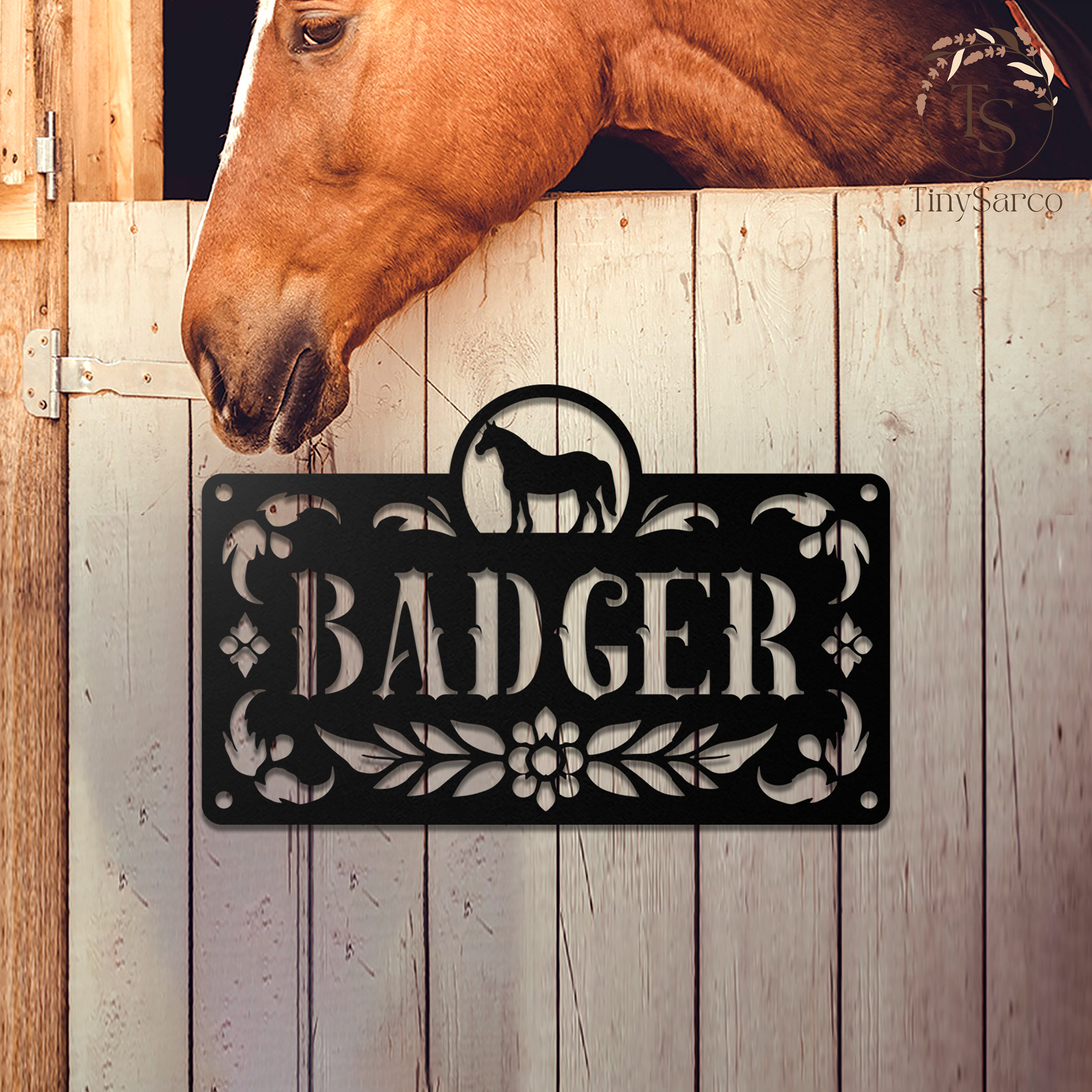 Personalized Horse Stall Name Plate, Horse Metal Sign, Horse Stall Sign ...