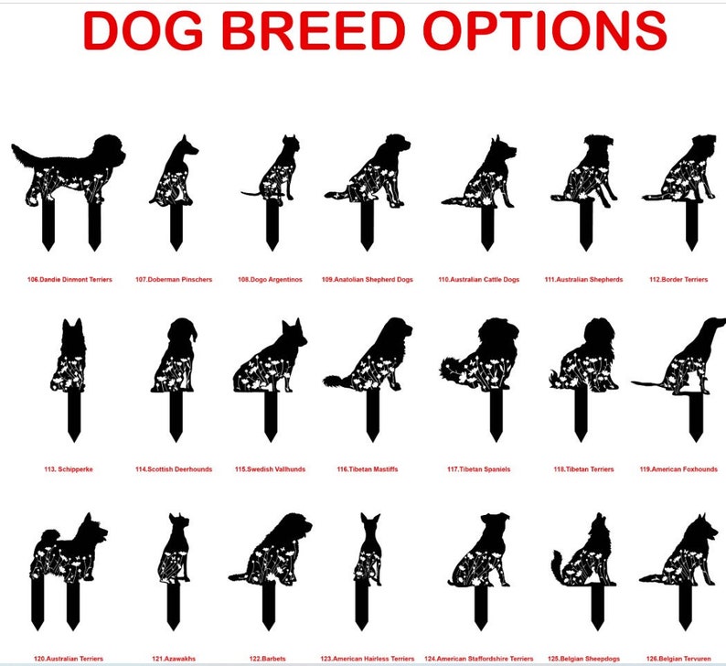 Dog Breed Metal Sign, Custom Dog Memorial Stake, Dog Loss, Metal Stake ...
