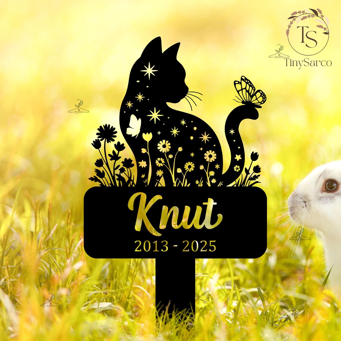 Custom Pet Memorial Metal Sign, Personalized Name & Dates Garden Plaque ...
