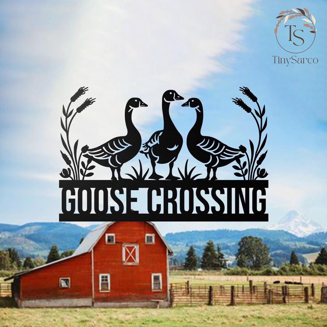 Goose Metal Sign Custom, Goose Farmhouse Sign, Personalized Goose Farm ...