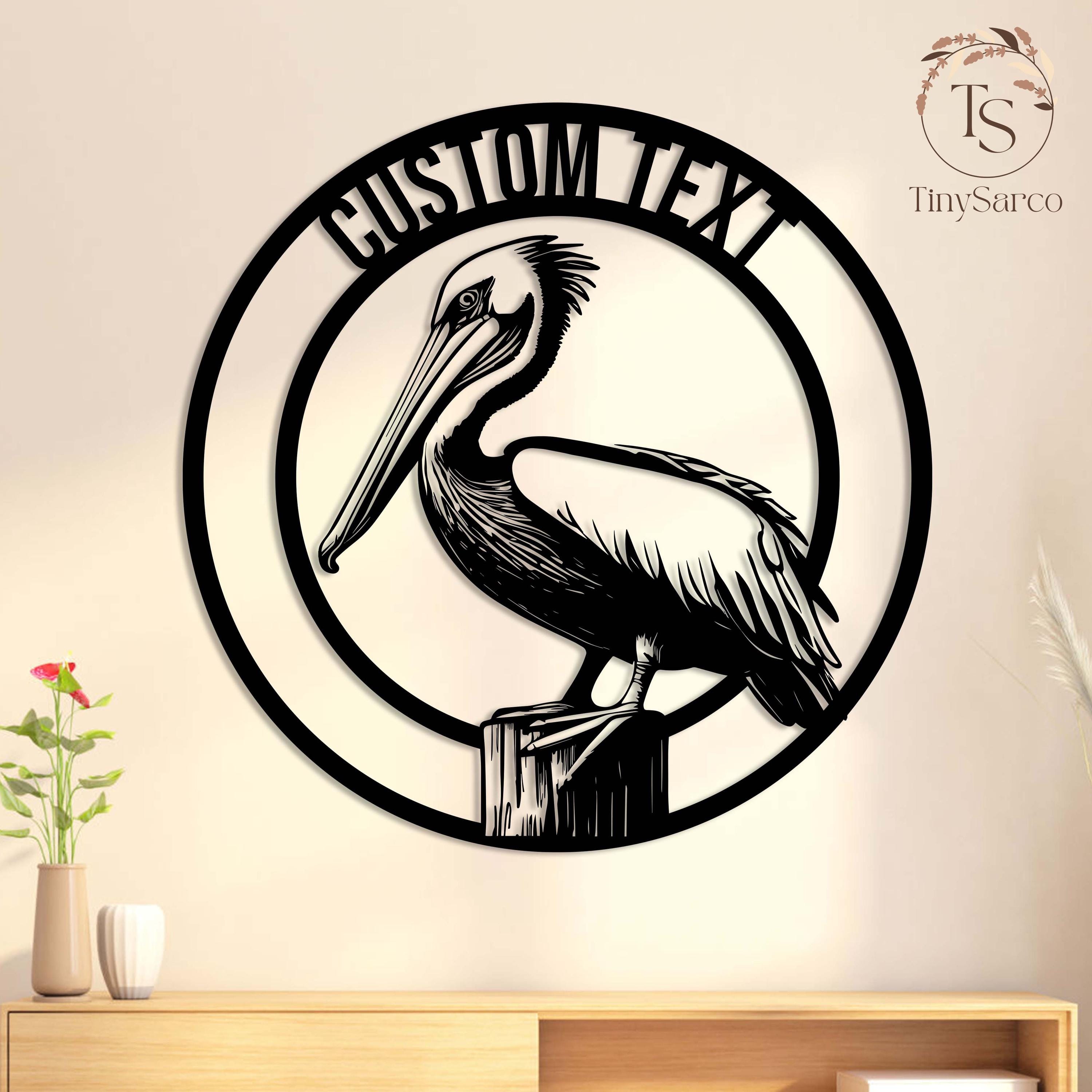 Custom Pelican Metal Sign, Personalized Pelican Hunting Lover Name Sign ...