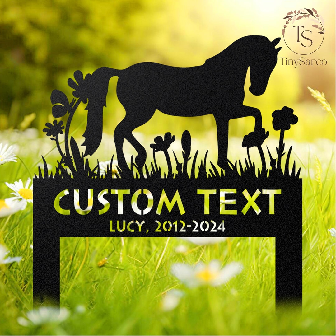 Horse Memorial Stake Sign Personalized, Pet Grave Markers Sign, Horse ...