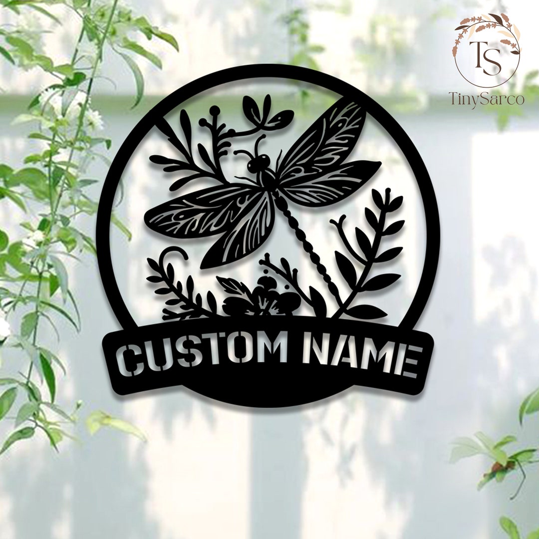 Dragonfly Metal Sign Custom,personalized Dragonfly Wall Decor ...