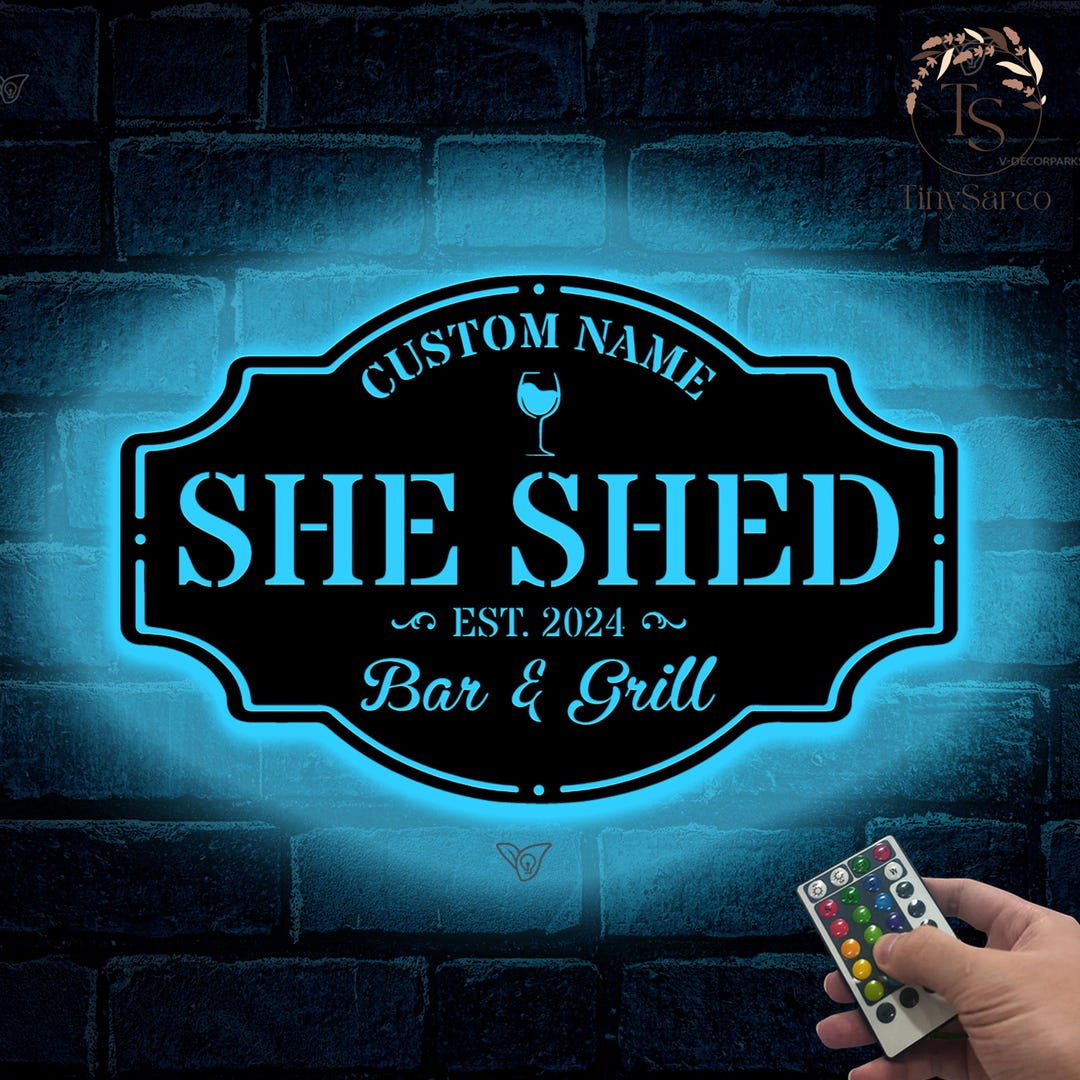 She Shed Metal Sign Personalized, Gardening Shed, Gift for Gardener ...