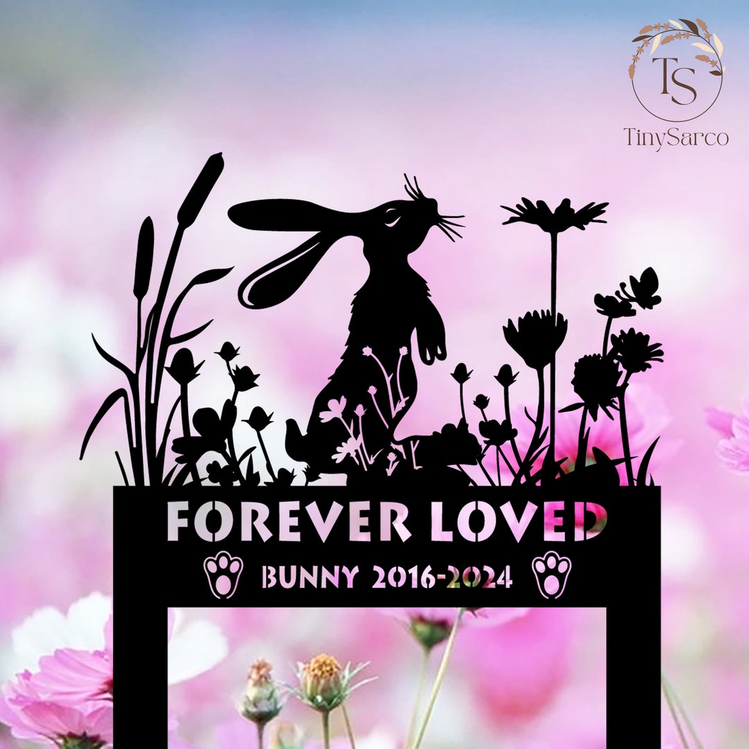 Rabbit Memorial Stake Sign Personalized, Bunny Sign With Stake, Pet ...