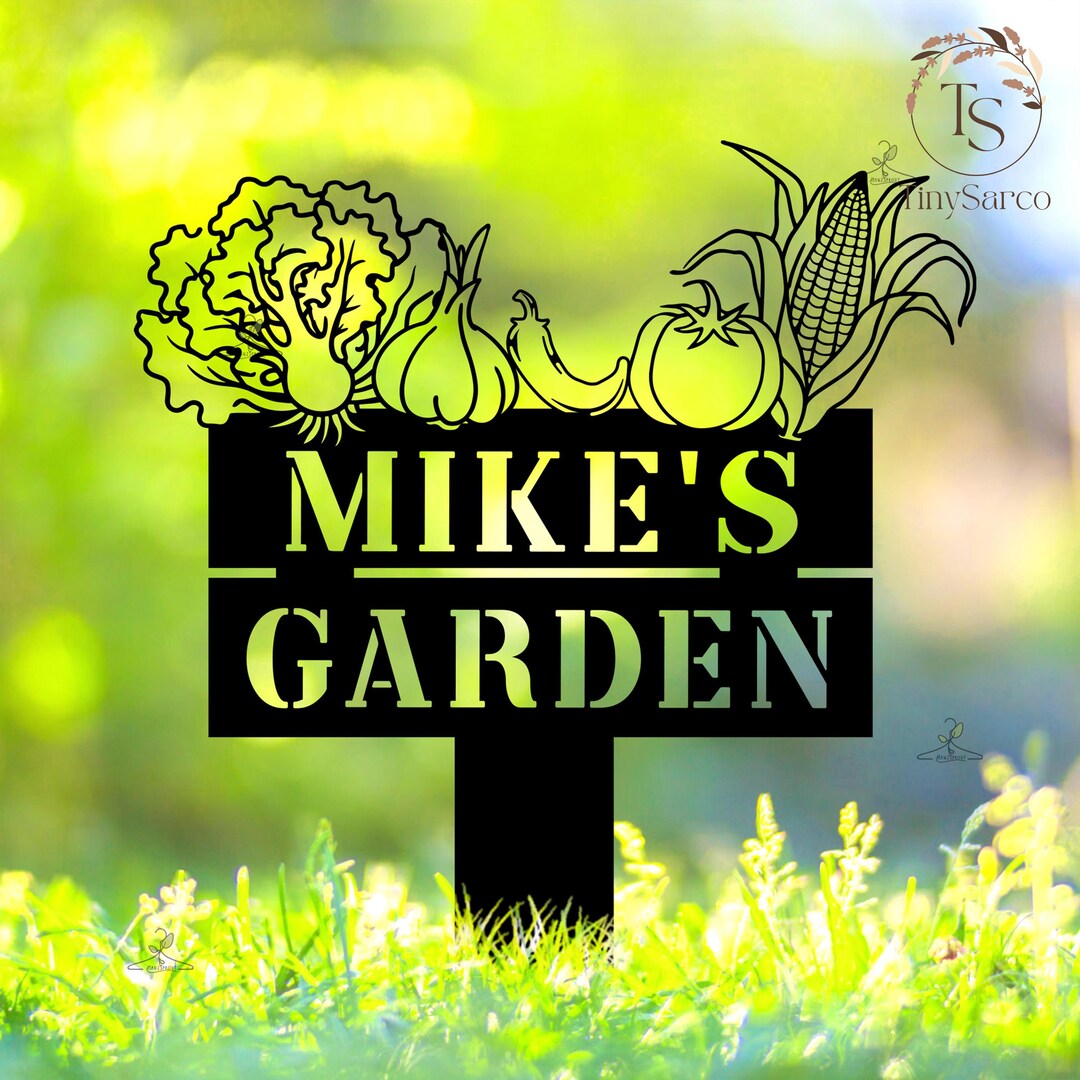 Personalized Vegetables Garden Stake Metal, Personalized Metal Garden ...
