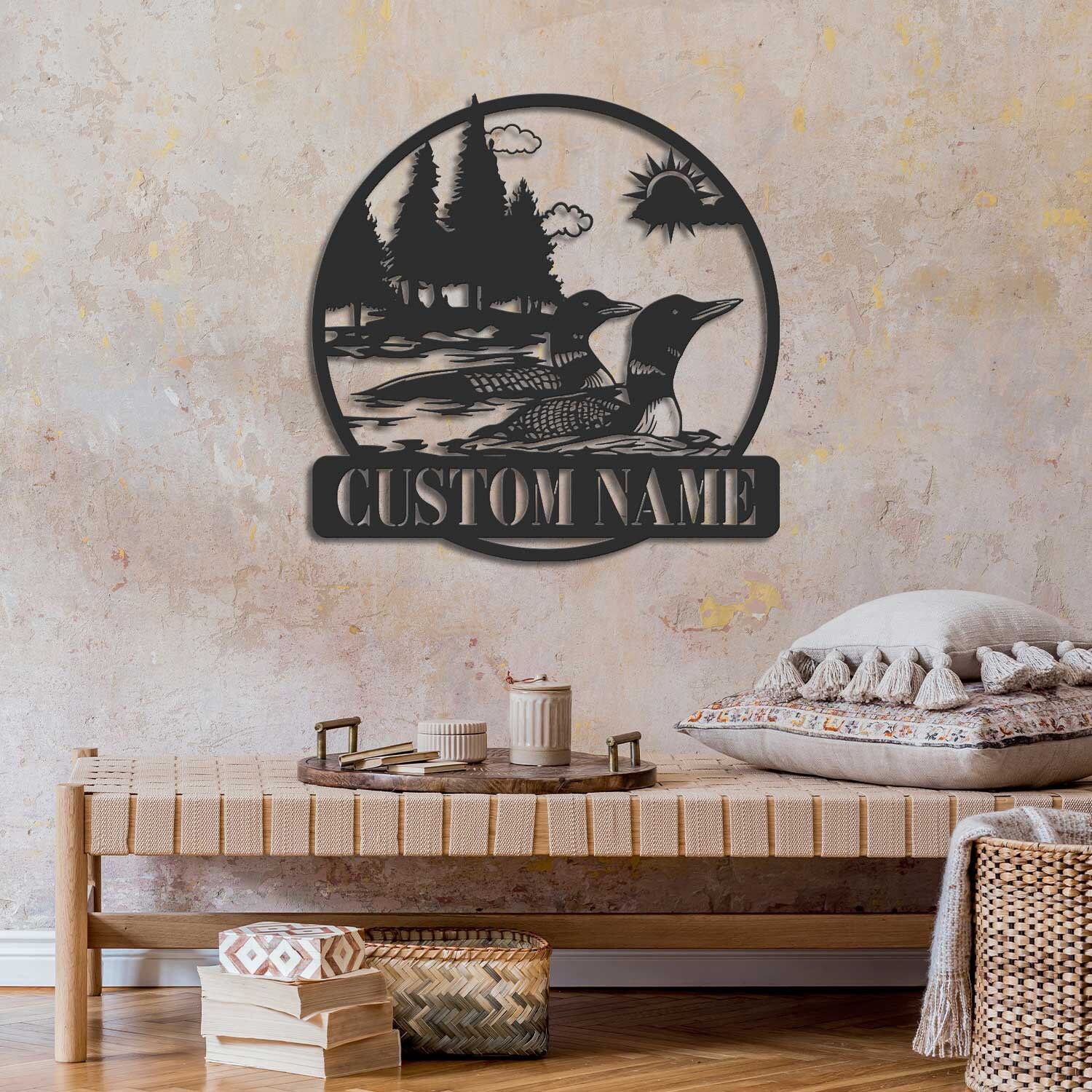 Personalized Lake Loon Metal Sign,loon Duck Sign,lake Dock Pond Sign ...