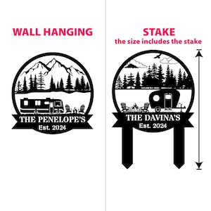 Personalized Your Camping Metal Sign, Happy Camper Sign, Camper Sign, Campsite Sign, Camping ...