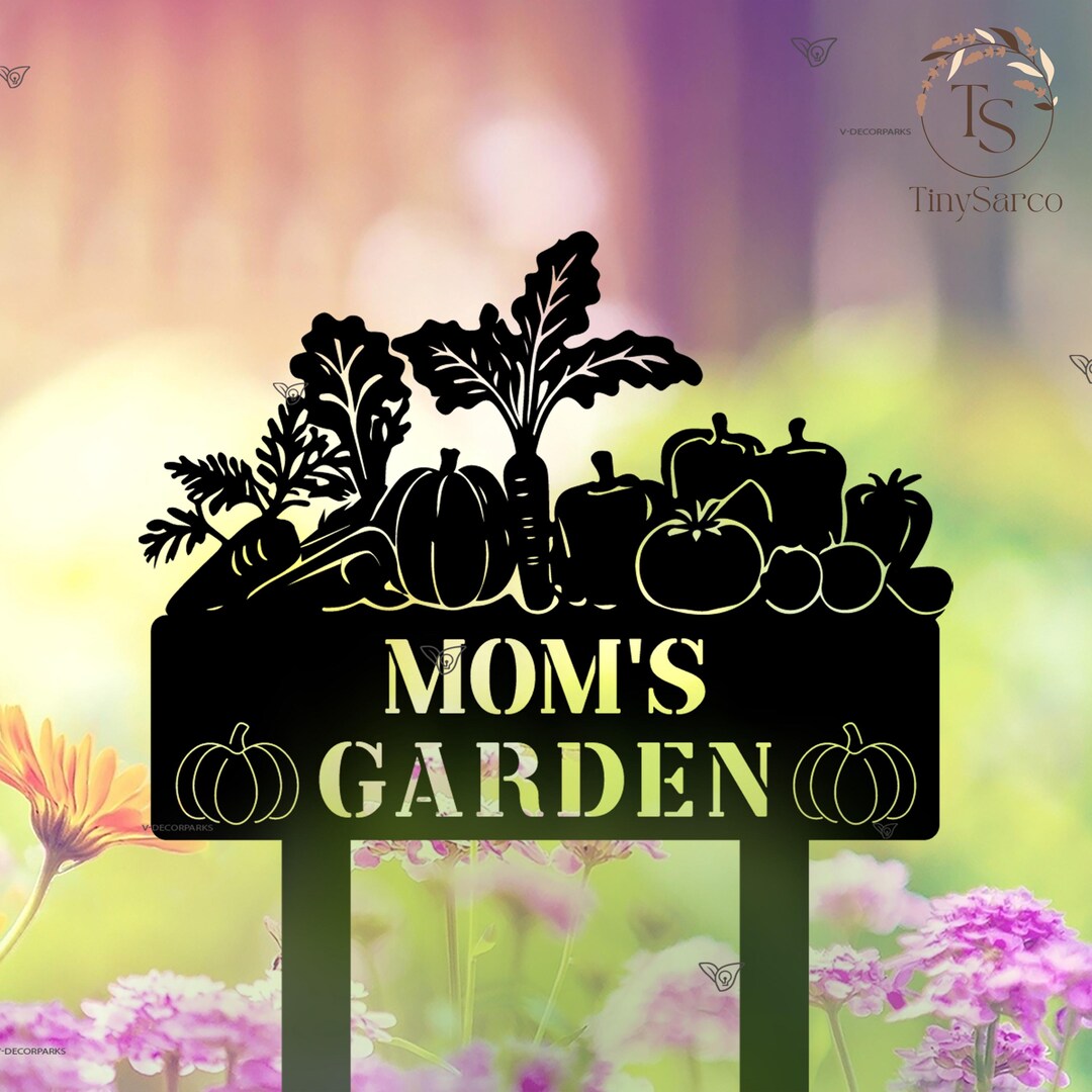 Personalized Homegrown Veggies Garden Stake,metal Vegetables Garden ...