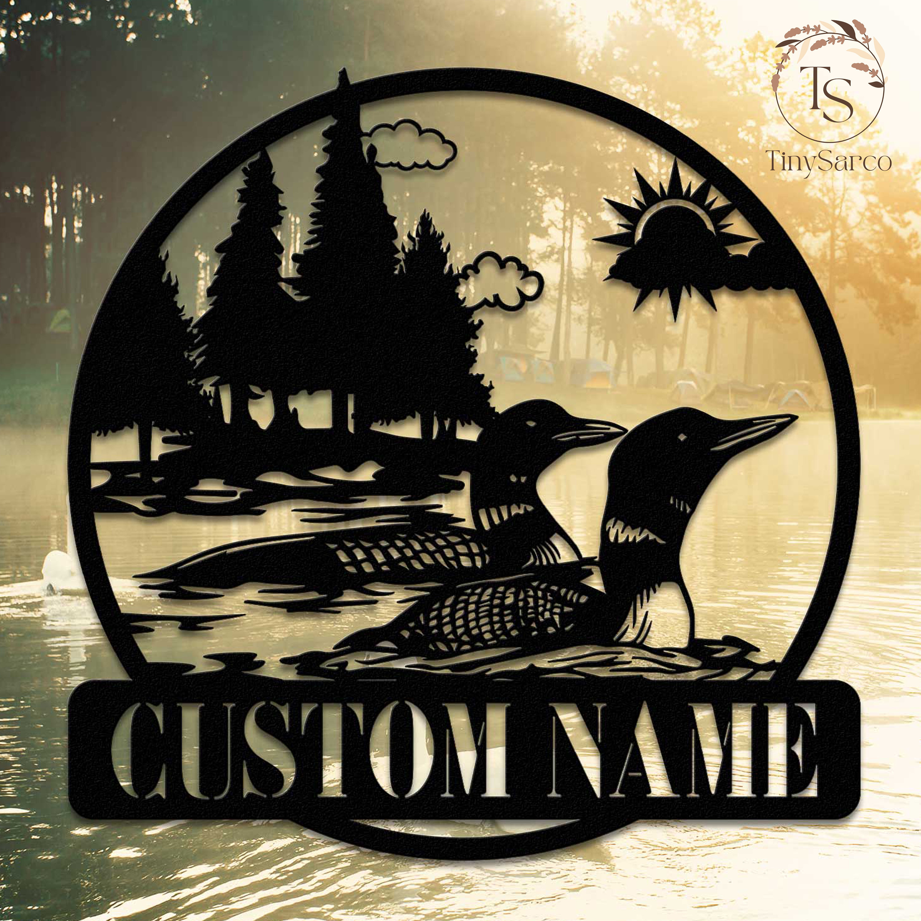 Personalized Lake Loon Metal Sign,loon Duck Sign,lake Dock Pond Sign ...