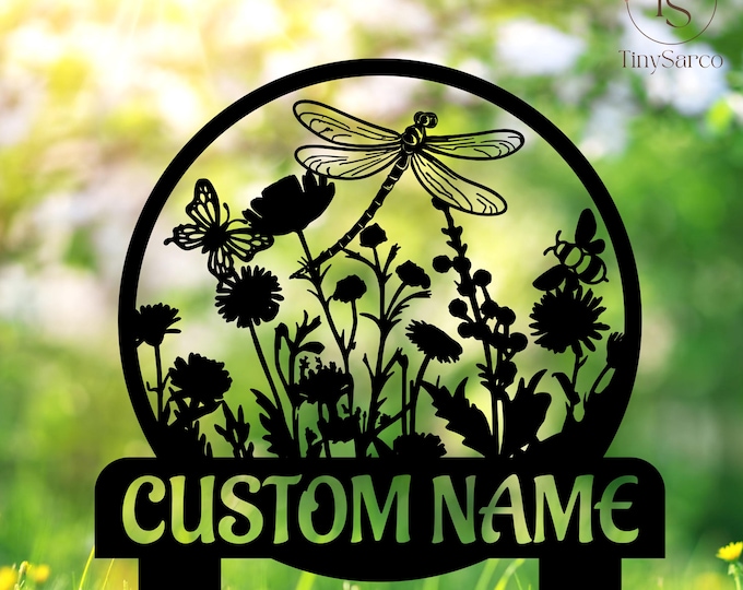 Slate House Sign, Shed Sign Dragonfly Image House Sign, Personalised ...