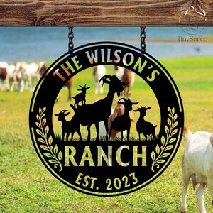 Custom Goat Metal Sign, Goat Metal Wall Art, Goat Farm Sign, Custom ...