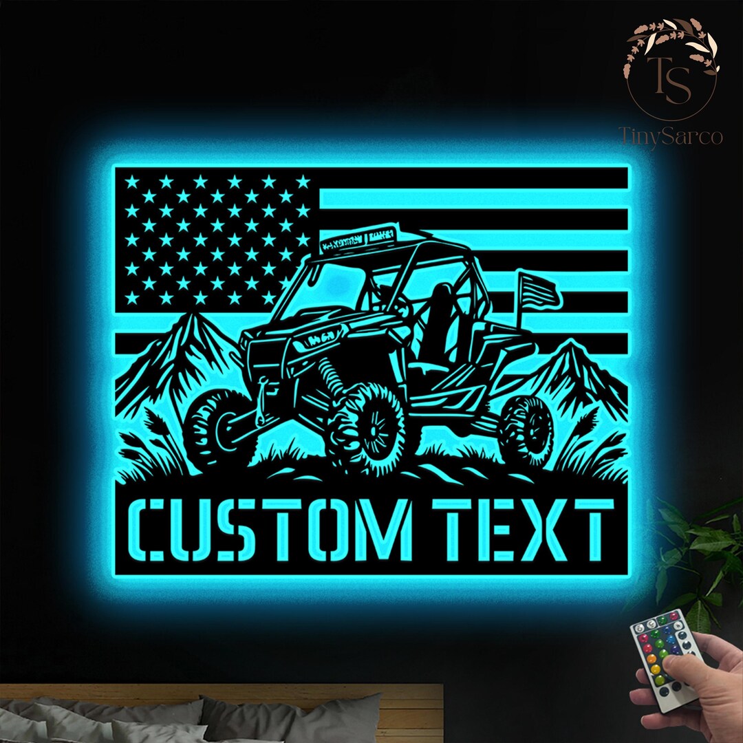 Personalized Atv Metal Wall Art With Led Lights, Gift for Dad, Custom ...