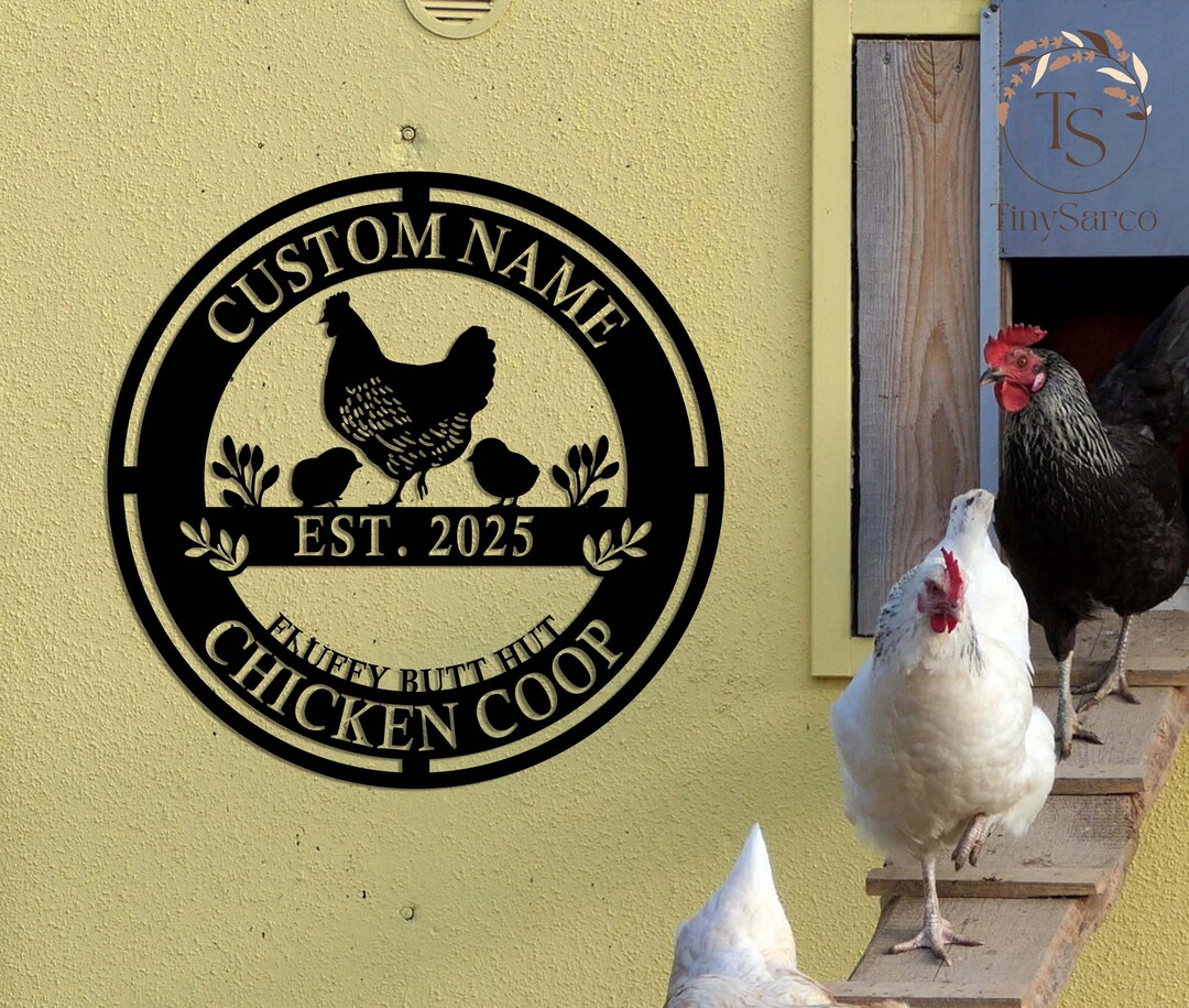 Personalized Hen House Metal Sign Decor, Hen House Metal Sign, Custom ...