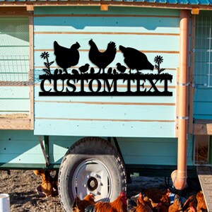 Personalized Chicken Coop Sign, Hen House Sign, Metal Chicken Sign ...