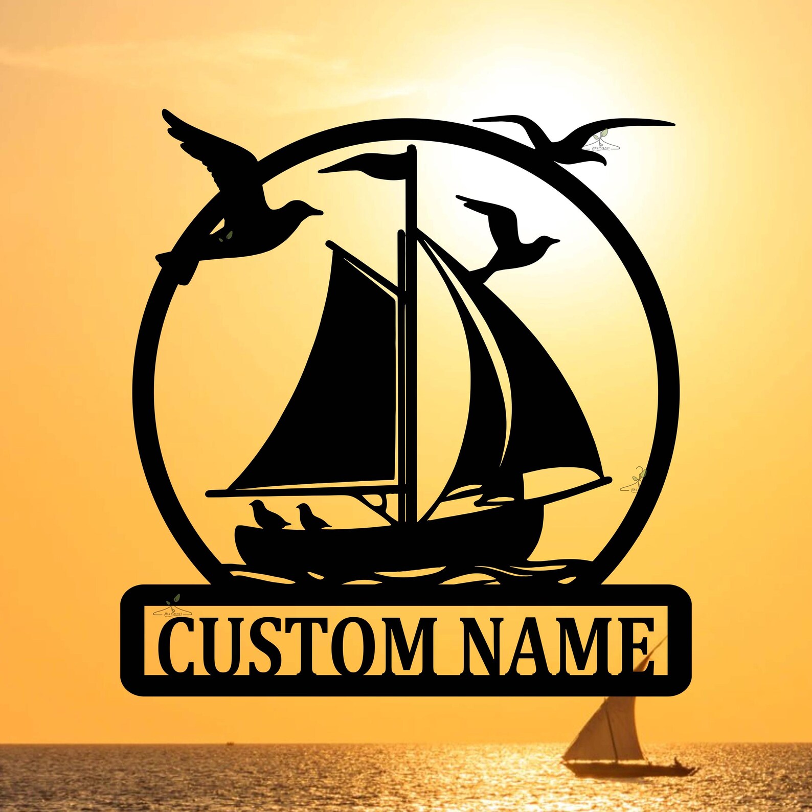 Personalized Sailboat Metal Sign, Sailing Sign, Sailboat Ocean Metal ...