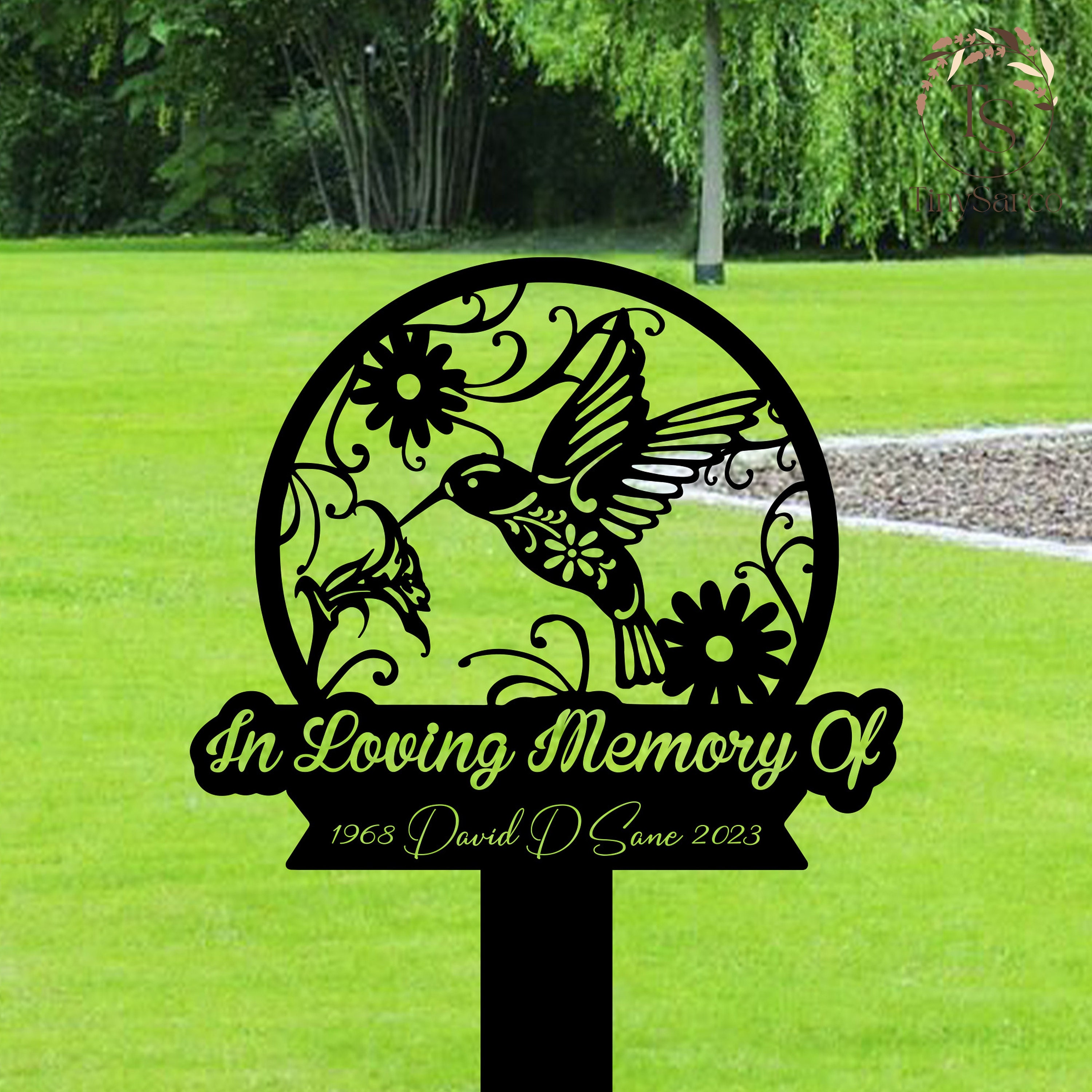 Personalized Hummingbird Memorial Stake, in Loving Memory, Hummingbird ...