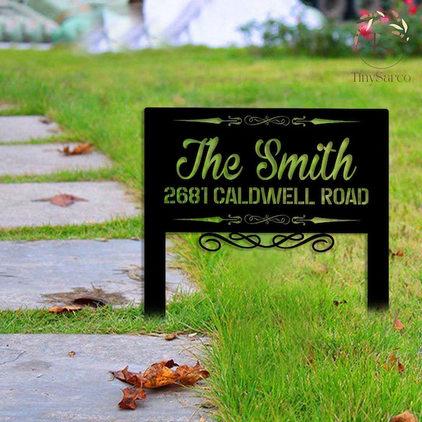 Metal Address Sign Etsy