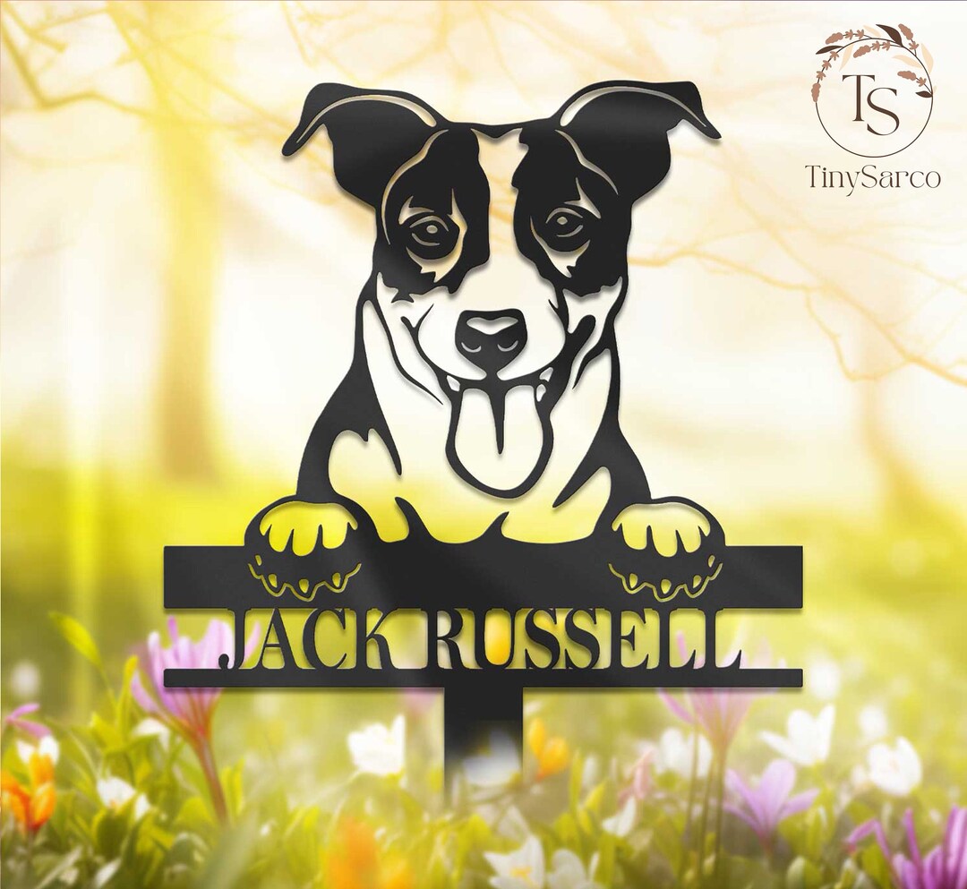 Jack Russell Memorial Stake Sign Custom, Pet Loss Gift, Sympathy Sign ...