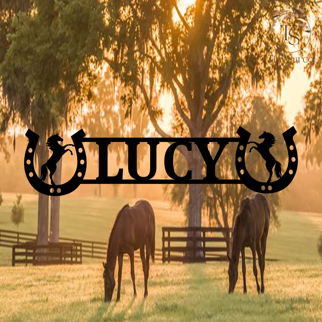 Personalized Horse Stall Name Signs, Horse Barn Door Sign, Horse Name ...