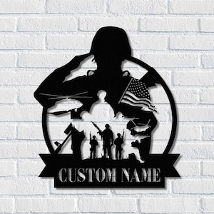 Custom US Army Military Metal Wall Art, Personalized Vietnam Veteran ...