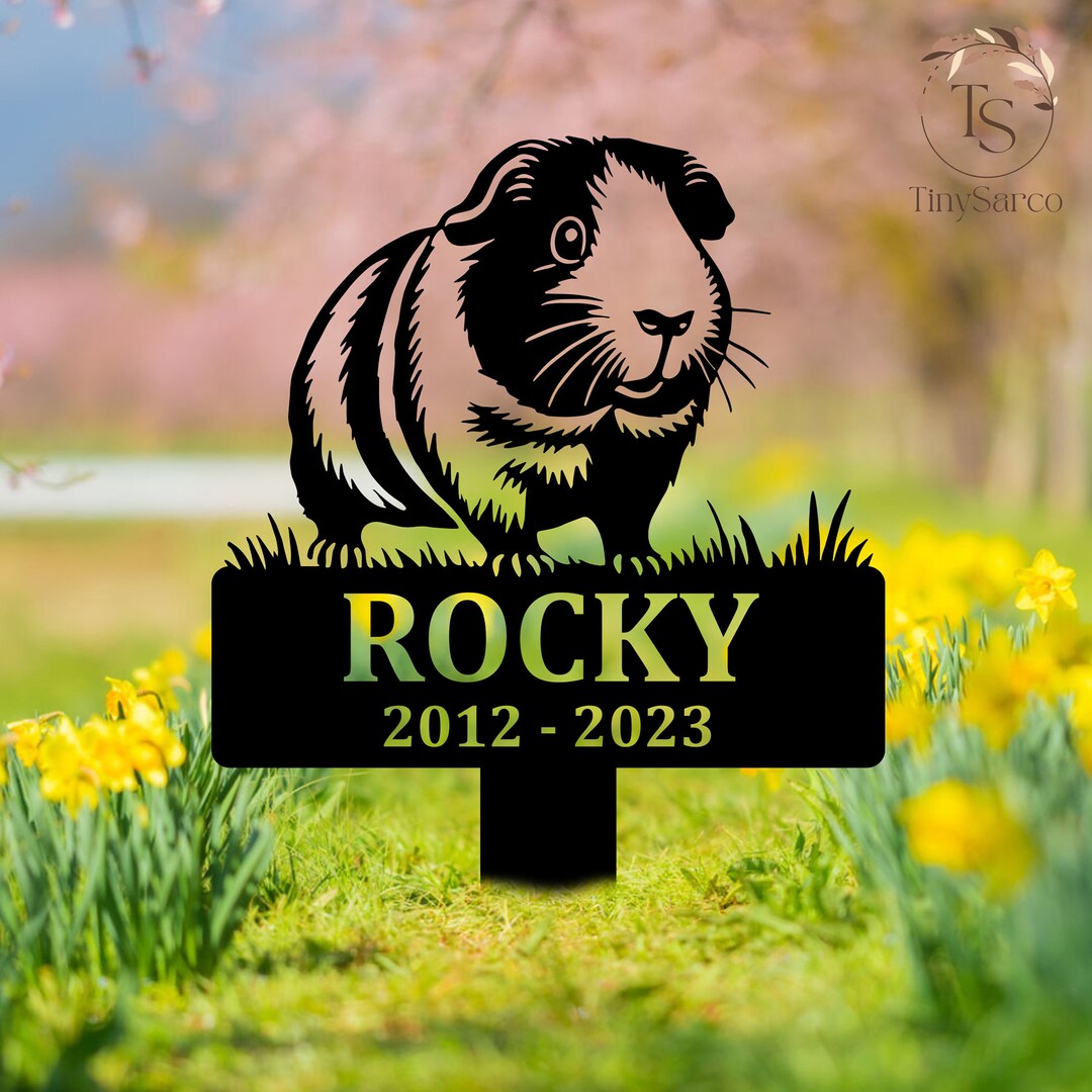 Guinea Pig Memorial Stake Personalized, Guinea Pig Metal Grave Marker ...