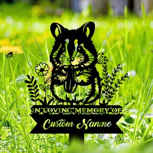 Personalized Hamster Memorial Garden Stakes, Custom Metal Hamster ...