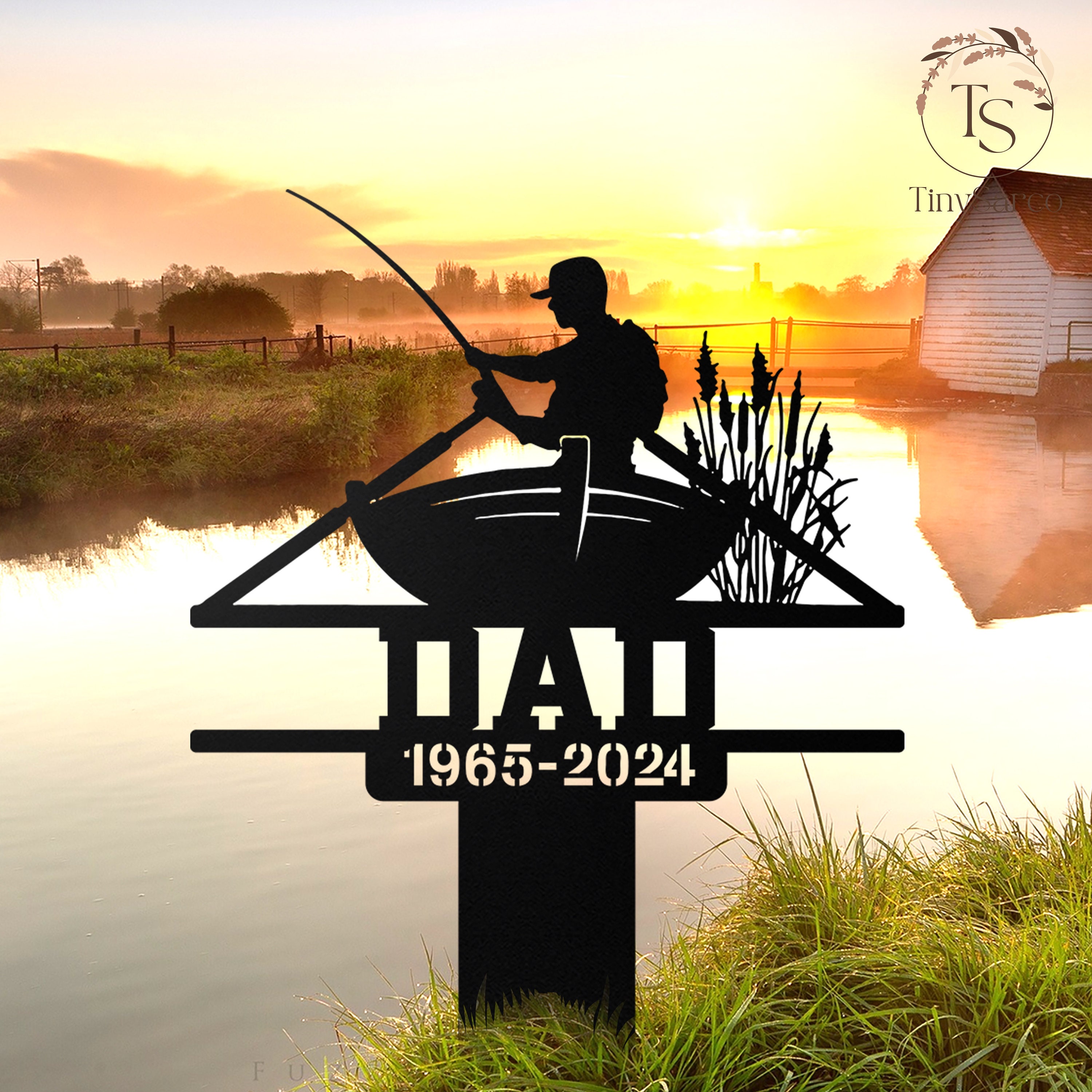 Custom Fishing Heaven Memorial Stake, Fishing Lover Gift, Fisherman ...