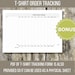 Group T-shirt Order Tracking Sheet | Google Sheets Track Name Sizes ...