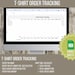 Group T-shirt Order Tracking Sheet | Google Sheets Track Name Sizes ...