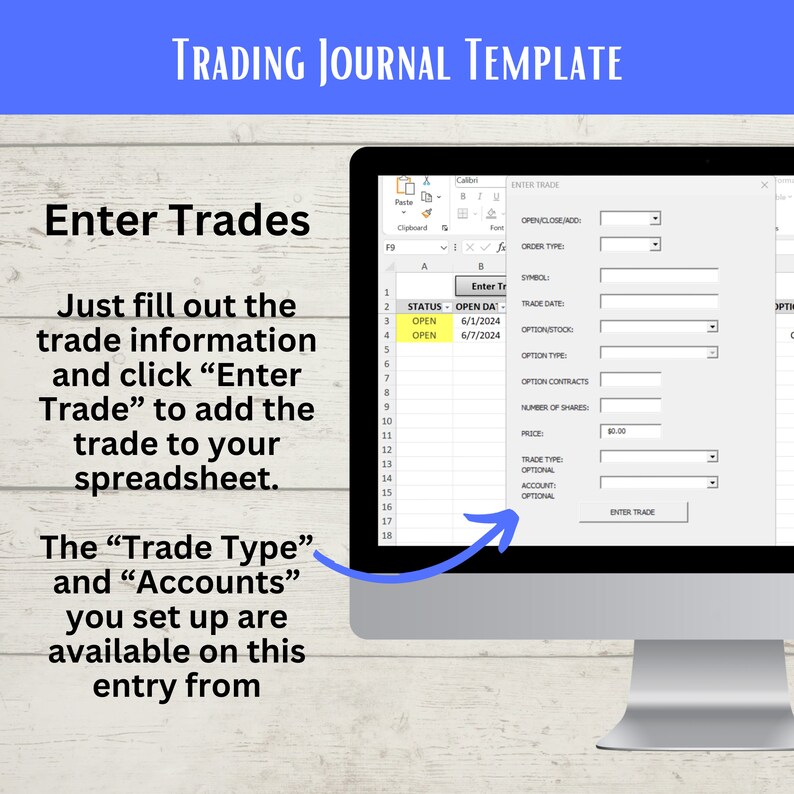 Trading Performance Journal | Excel Tracking Spreadsheet | Track Gains ...