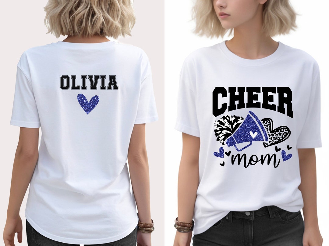 Cheer Mom Cheer Mom Faux Glitter Royal Blue Shirt,mom Tee,cheer Mom ...