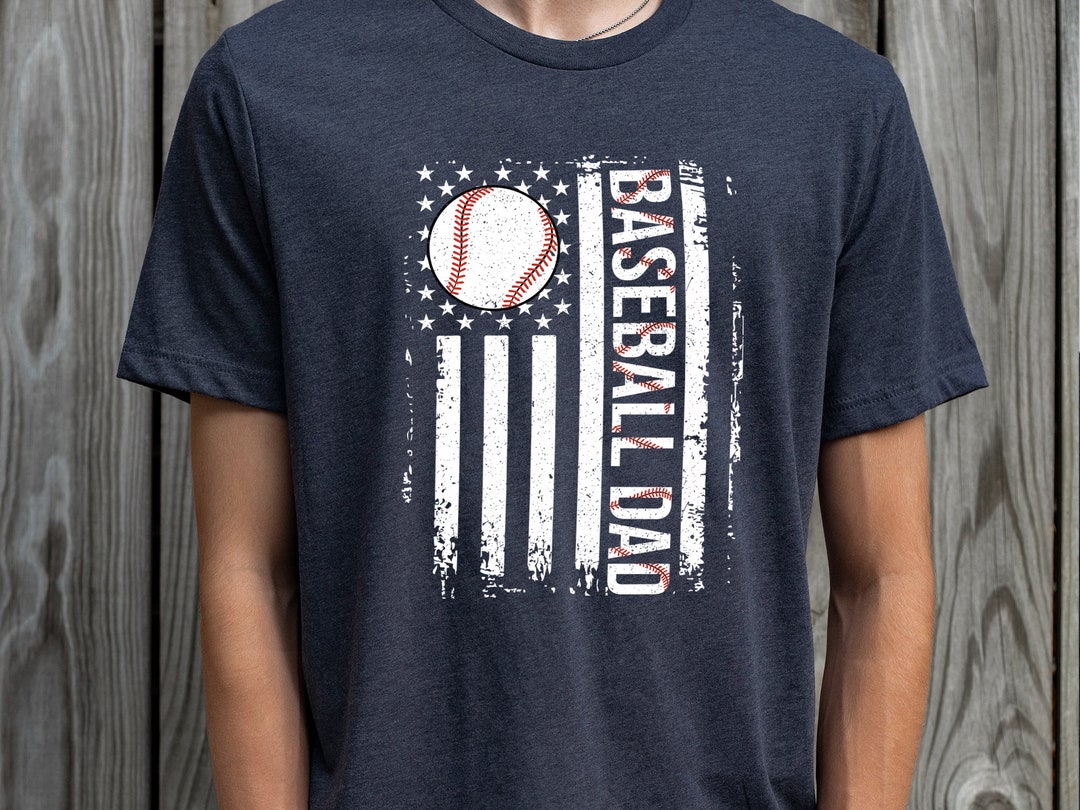 Baseball Dad Shirt, Dad USA Flag Shirt, Baseball Dad Tee, Fathers Day ...