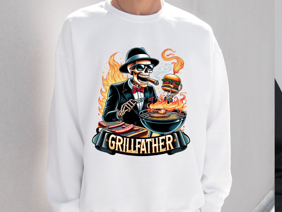 Grillfather Dad Sweatshirt, Funny Barbecue Gift - Etsy