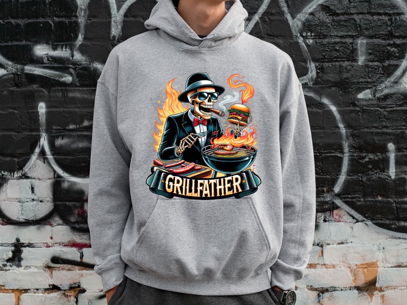 Grillfather Dad Sweatshirt, Funny Barbecue Gift - Etsy