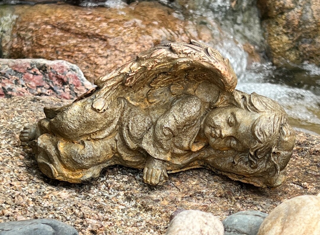 Sleeping Angel - Copper Patina Finish - Original Hand Made Sculptured ...