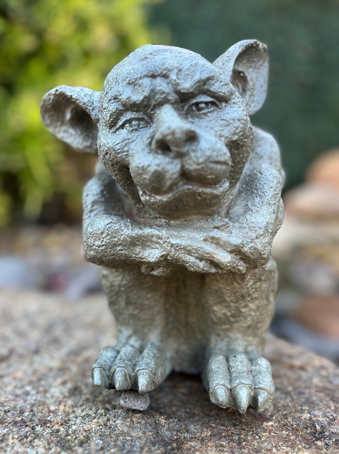 Handmade Concrete Gargoyle Sculpture – Vanilla Finish, USA Made - Etsy
