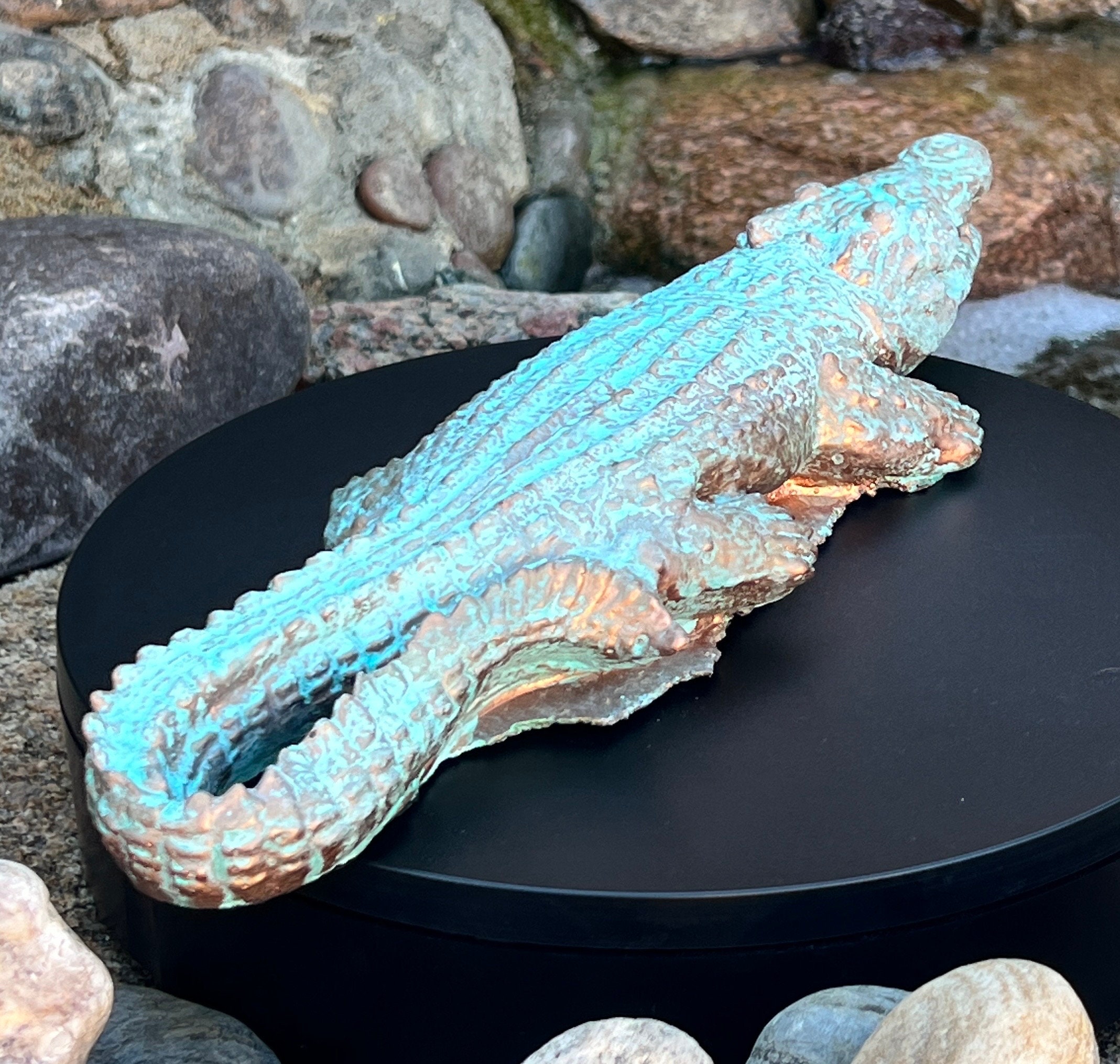 Alligator Allie - Copper Patina Finish - Original Hand Made Sculptured ...
