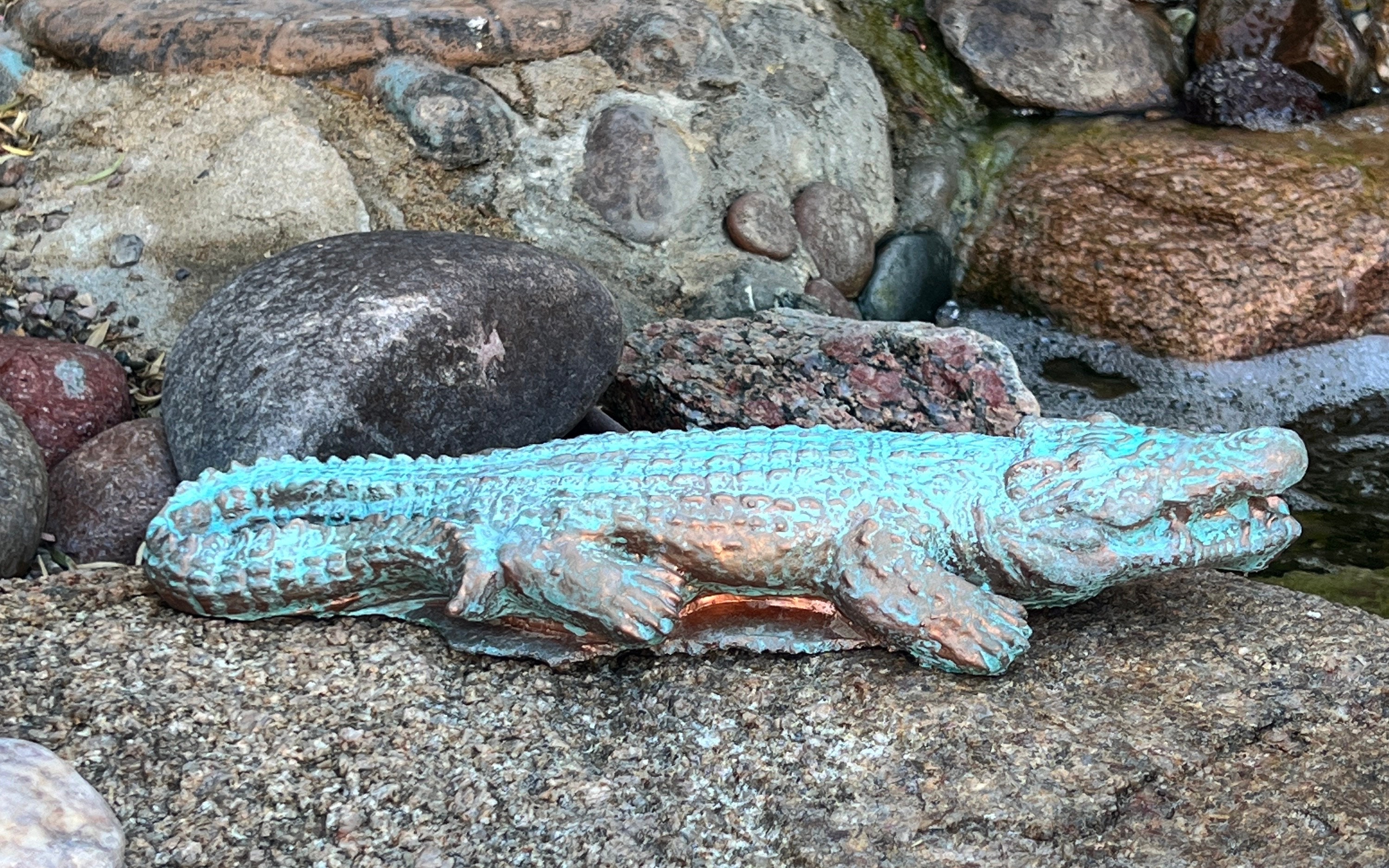 Alligator Allie Copper Patina Finish Original Hand Made Sculptured Art ...