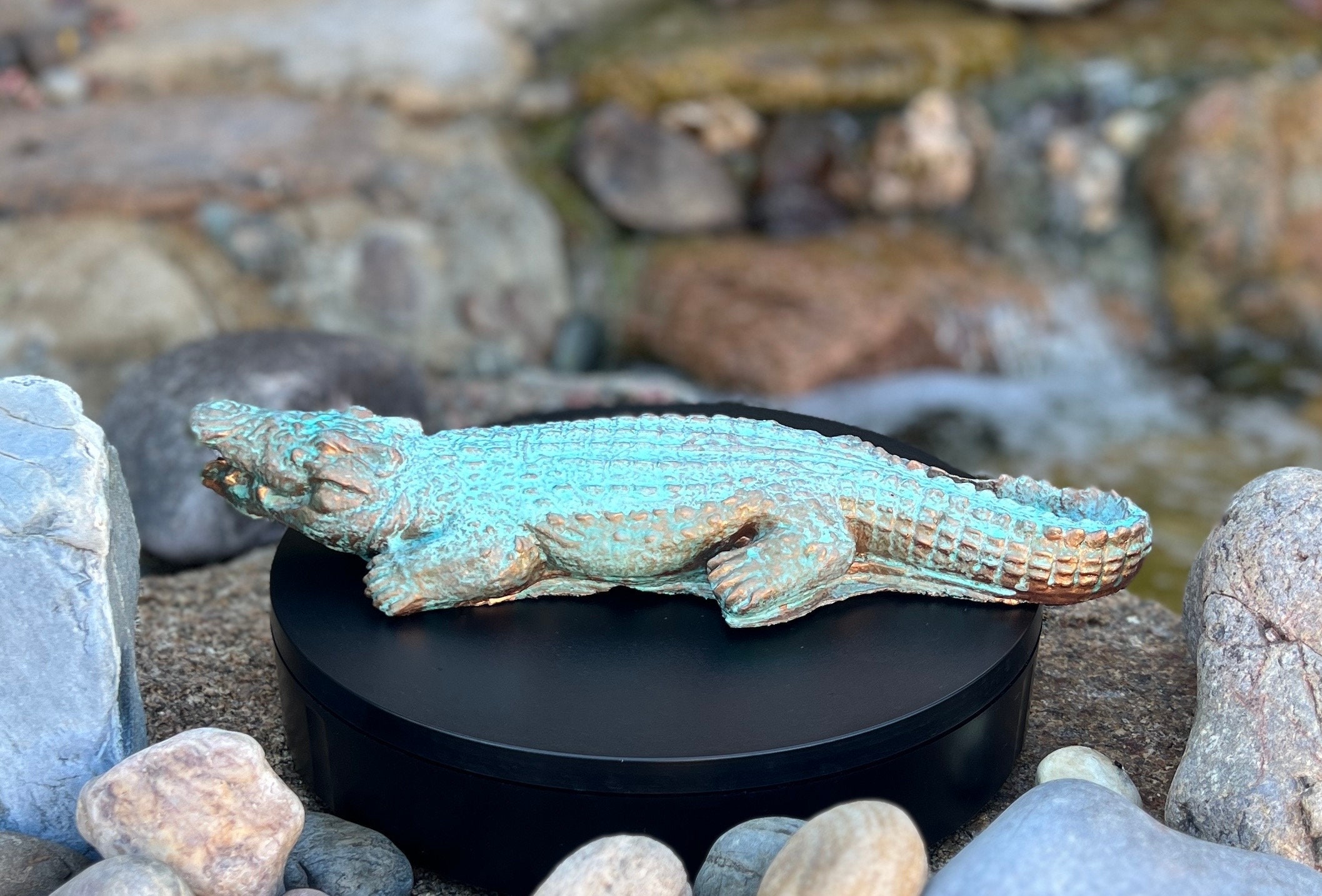Alligator Allie Copper Patina Finish Original Hand Made Sculptured Art ...