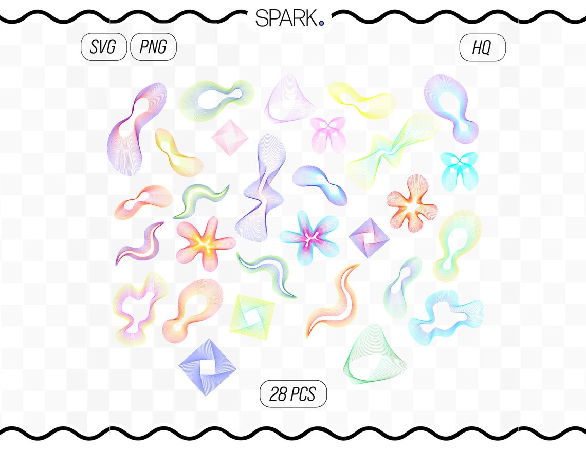 Abstract Shape Svg Bundle / Abstract Svg / Shape Bundle / Futuristic ...