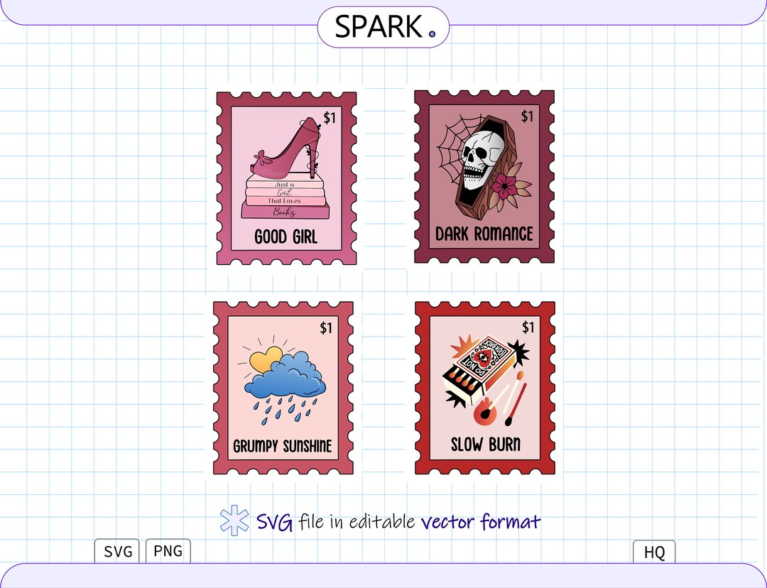 Bookish Stamp Svg / Booktok / Bookish Quotes Png for Stickers / Book ...