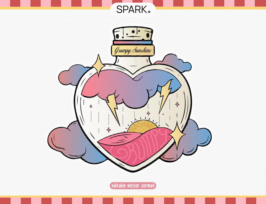 Grumpy Sunshine Potion Svg / Booktok / Bookish Quotes Png for Stickers ...