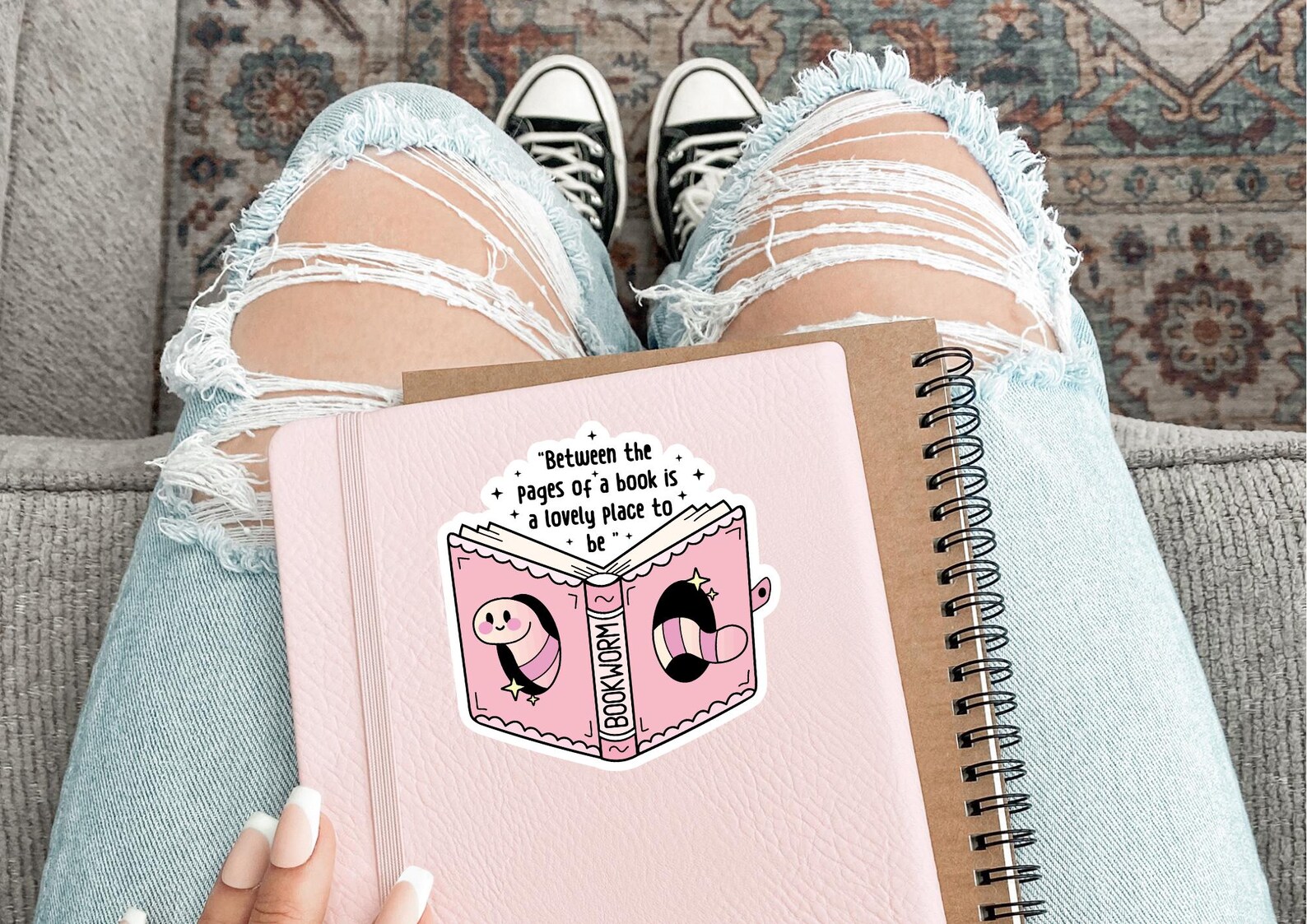 Bookworm Sticker, Pink Book Design SVG PNG (digital Download) - Etsy