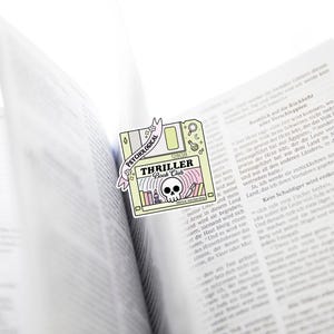 Thriller Book Club Sticker Clipart: Cute Bookish Memory Card (PNG SVG ...