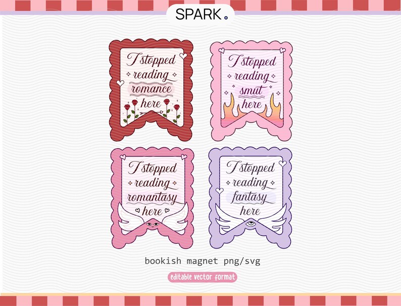 Bookish Magnet SVG PNG: Romantasy, Smut, Romance, Fantasy (digital File ...