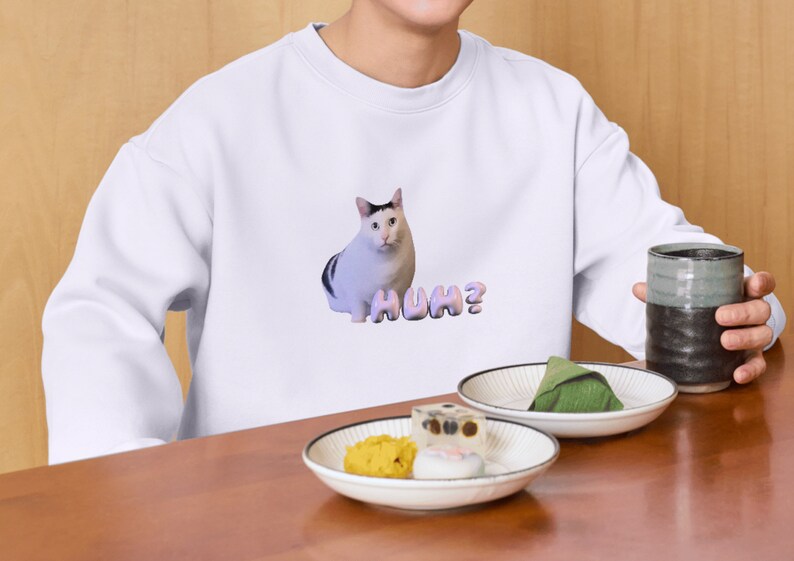 Huh Cat Meme / Emotes Svg / Cat Huh Sticker/ Funny Cat Sticker/ Sticker ...